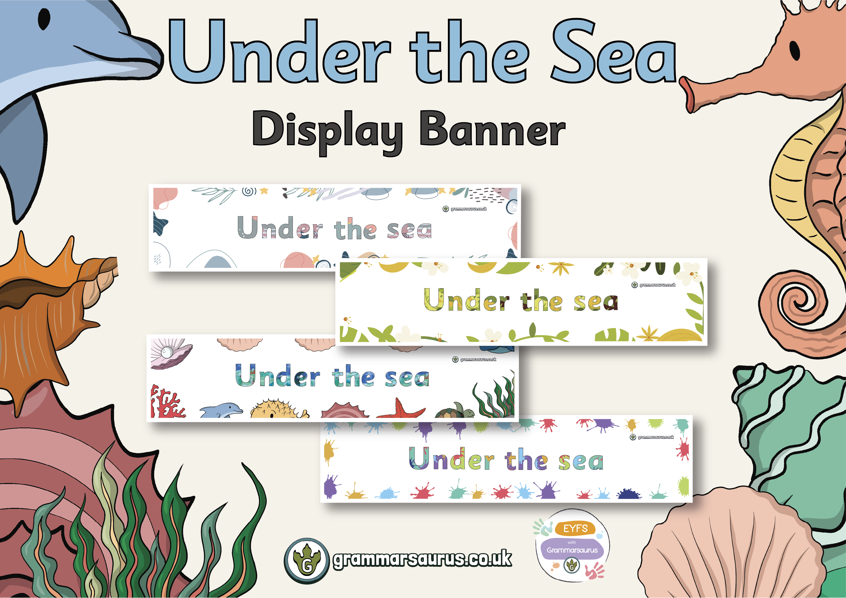 EYFS Under the Sea – Display Banner - Grammarsaurus