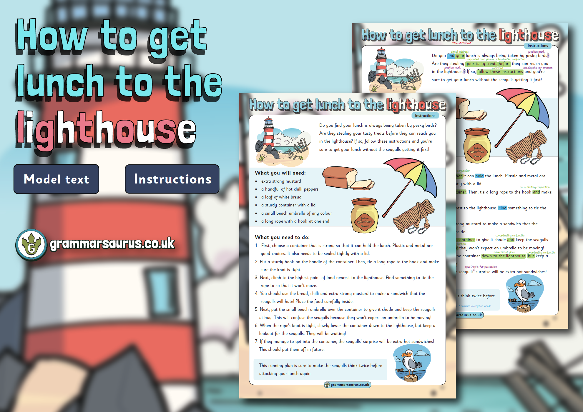 Year 2 Model Text – Instructions – How to get lunch to the lighthouse ...