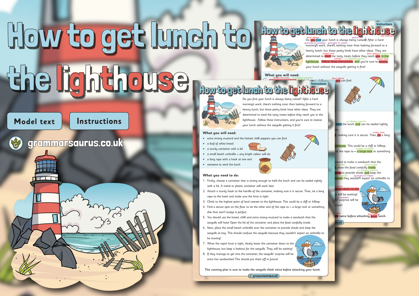 Year 2 Model Text – Instructions – How to get lunch to the lighthouse ...