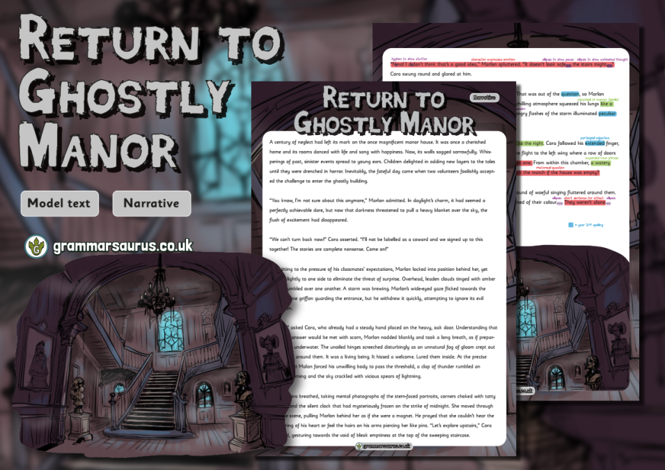 Year 4 Model Text – Narrative – Return to Ghostly Manor ( gbsct P6 ...