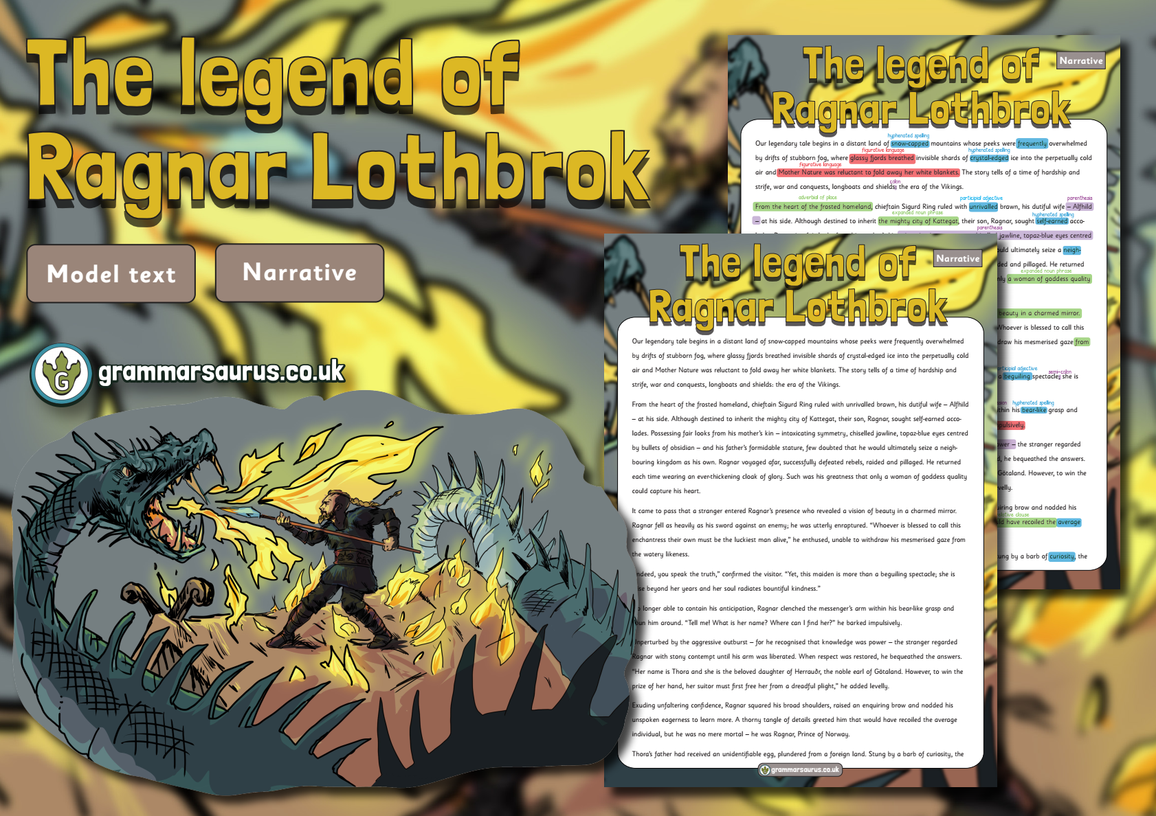 Year 6 Model Text – Narrative – The legend of Ragnar Lothbrok ...