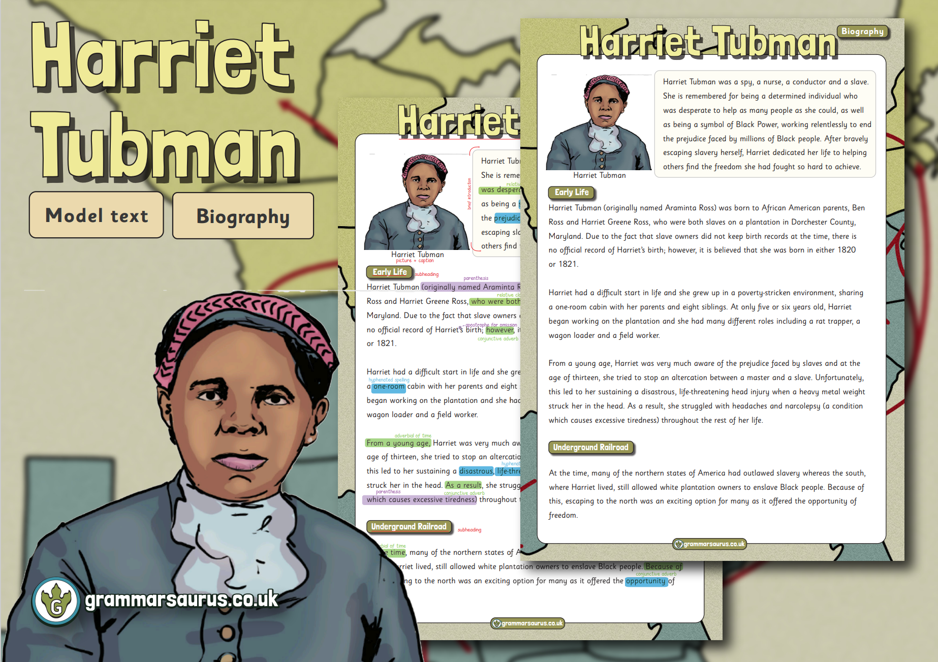 Year 5 Model Text – Biography – Harriet Tubman - Grammarsaurus
