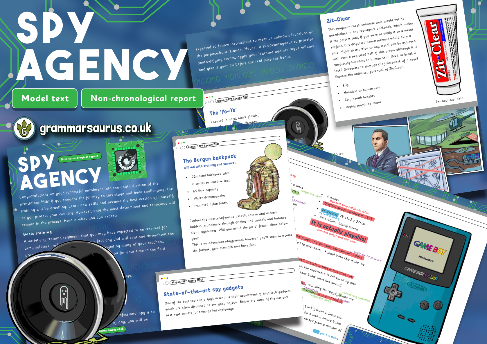 Year 6 Model Text – Non-chronological report – Spy Agency - Grammarsaurus