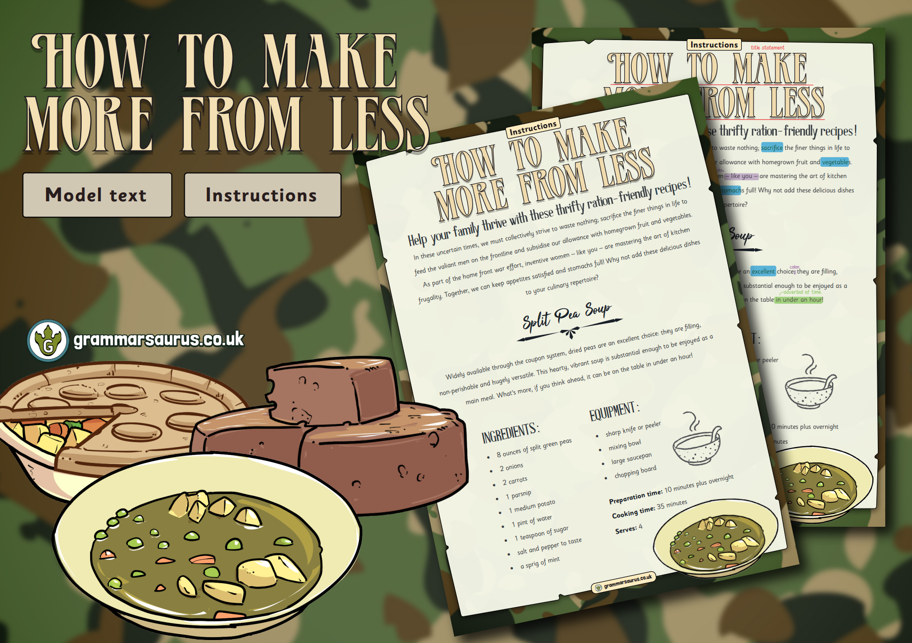 Year 6 Model Text – Instructions – How to make more from less ...