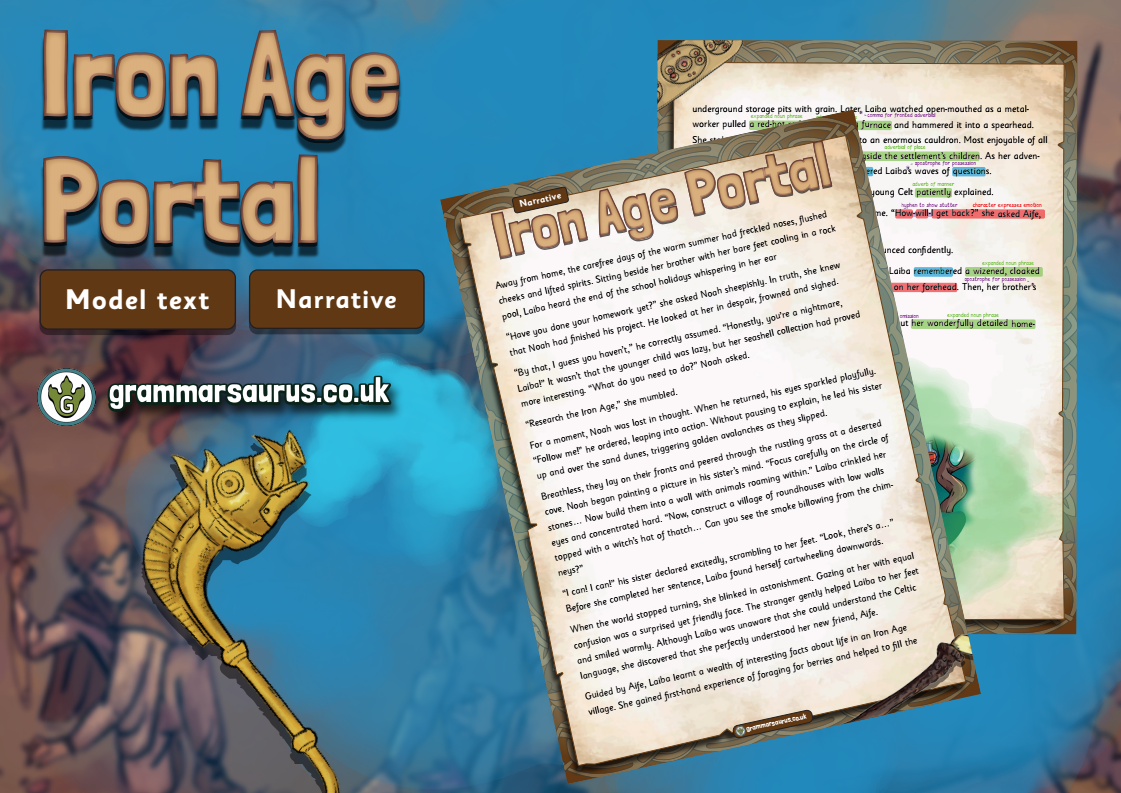 Year 5 Model Text – Narrative – Iron Age Portal - Grammarsaurus
