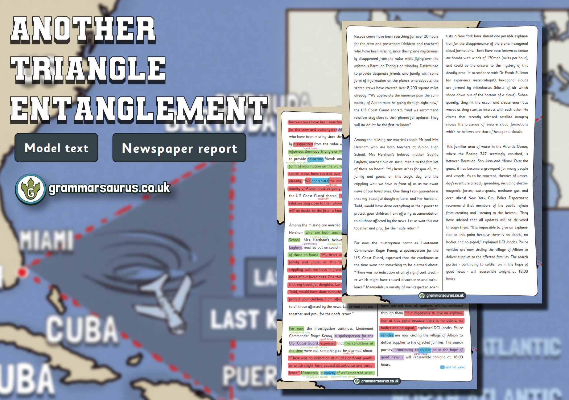Year 3 Model Text – Newspaper report – Another triangle entanglement ...