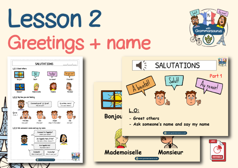 Year 4,5,6 French for Beginners – Greetings and name – Lesson 2 ...