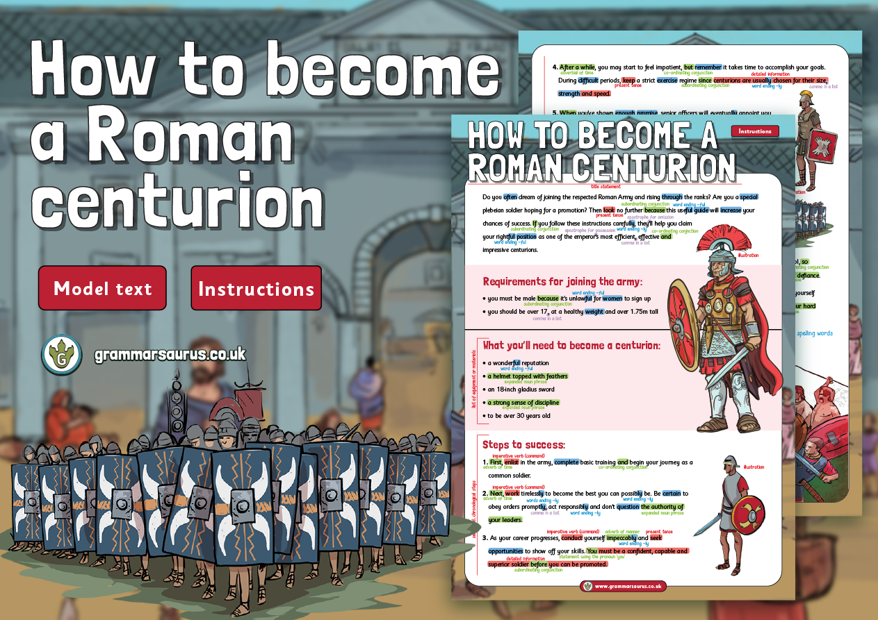 Year 3 Model Text – Instructions – How to become a Roman centurion ...