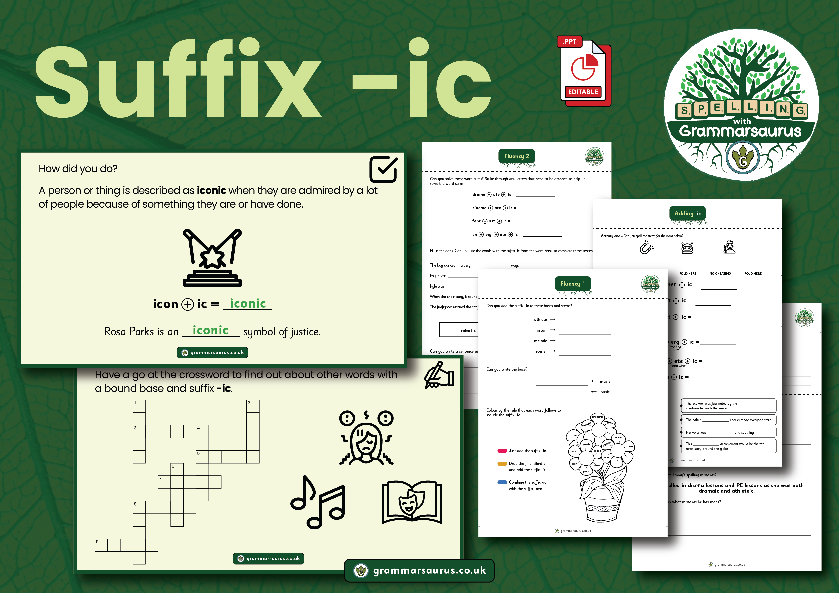 Y4 objective 11 (Suffix -ic) - Grammarsaurus