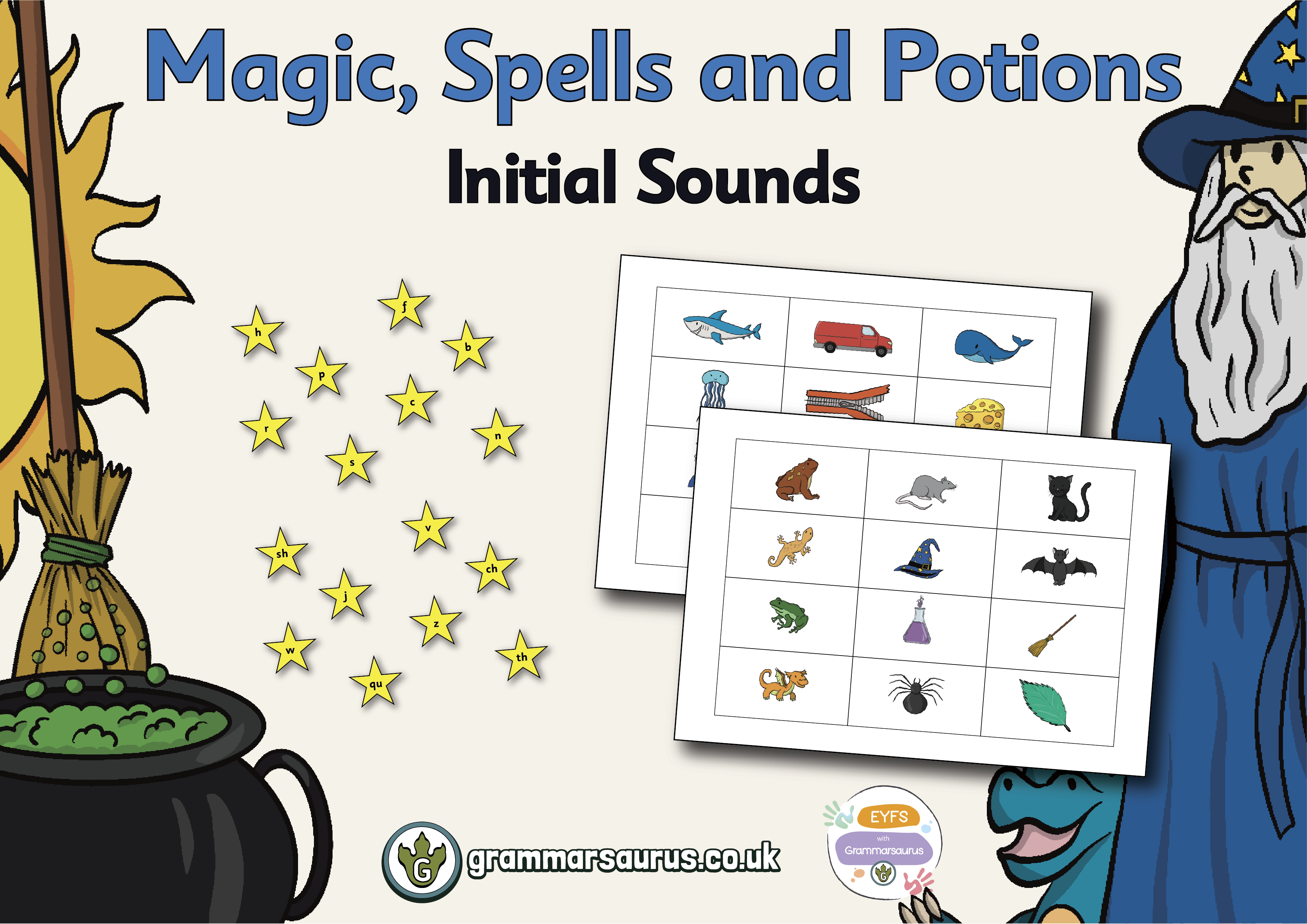 EYFS Magic, Spells and Potions – Initial Sounds - Grammarsaurus