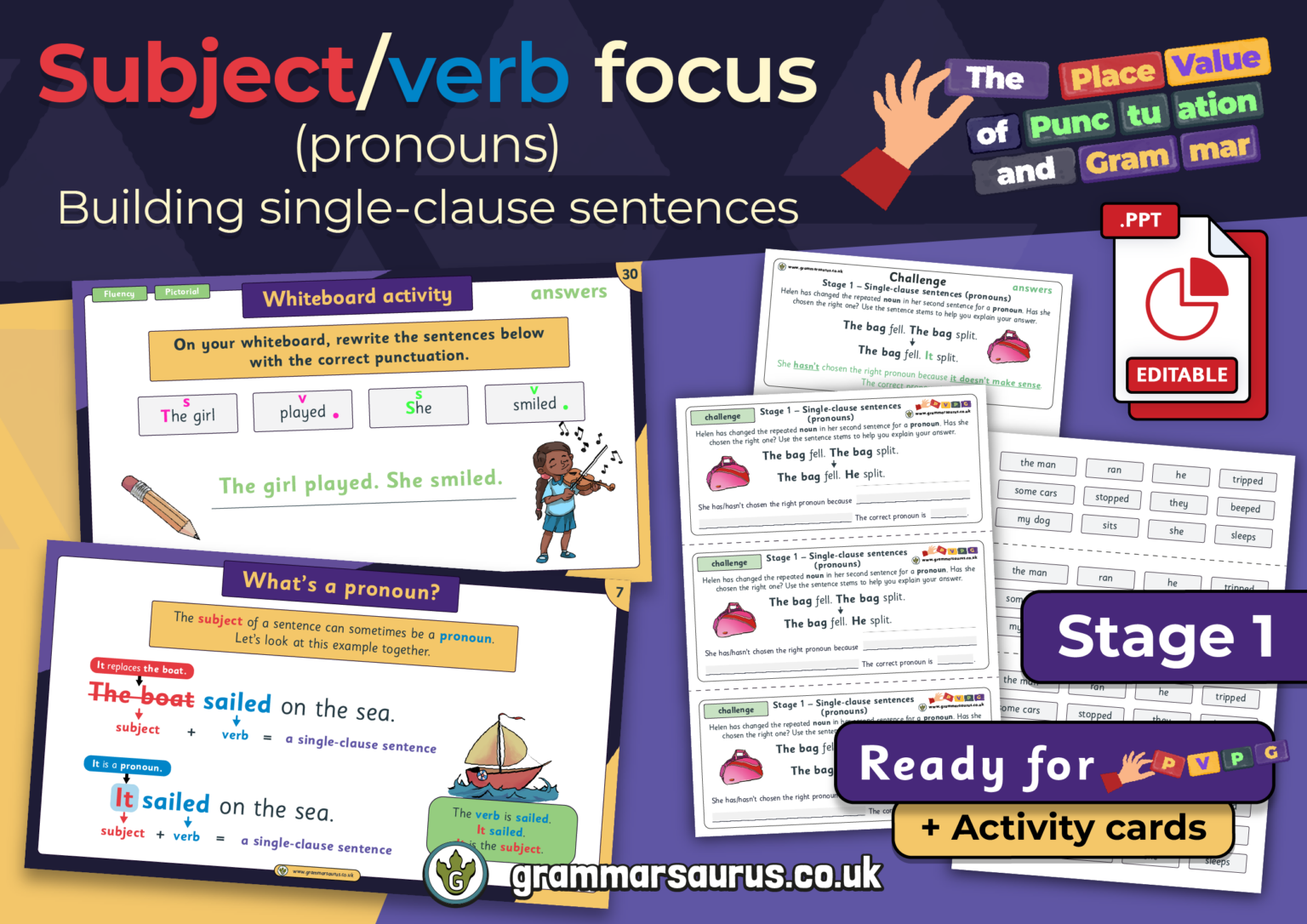 Ready for The Place Value of Punctuation and Grammar – Verb focus ...