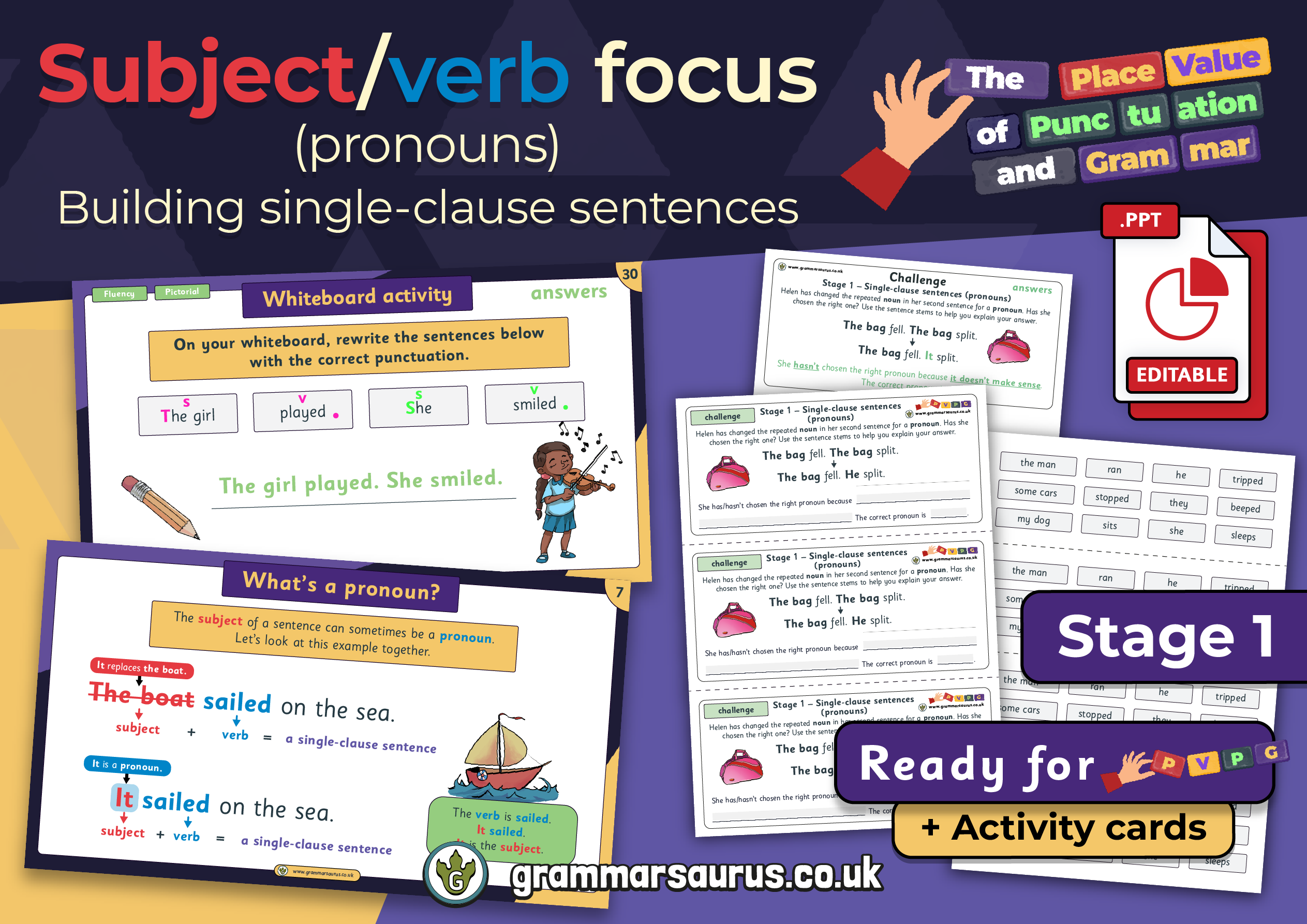 Ready for The Place Value of Punctuation and Grammar – Verb focus ...