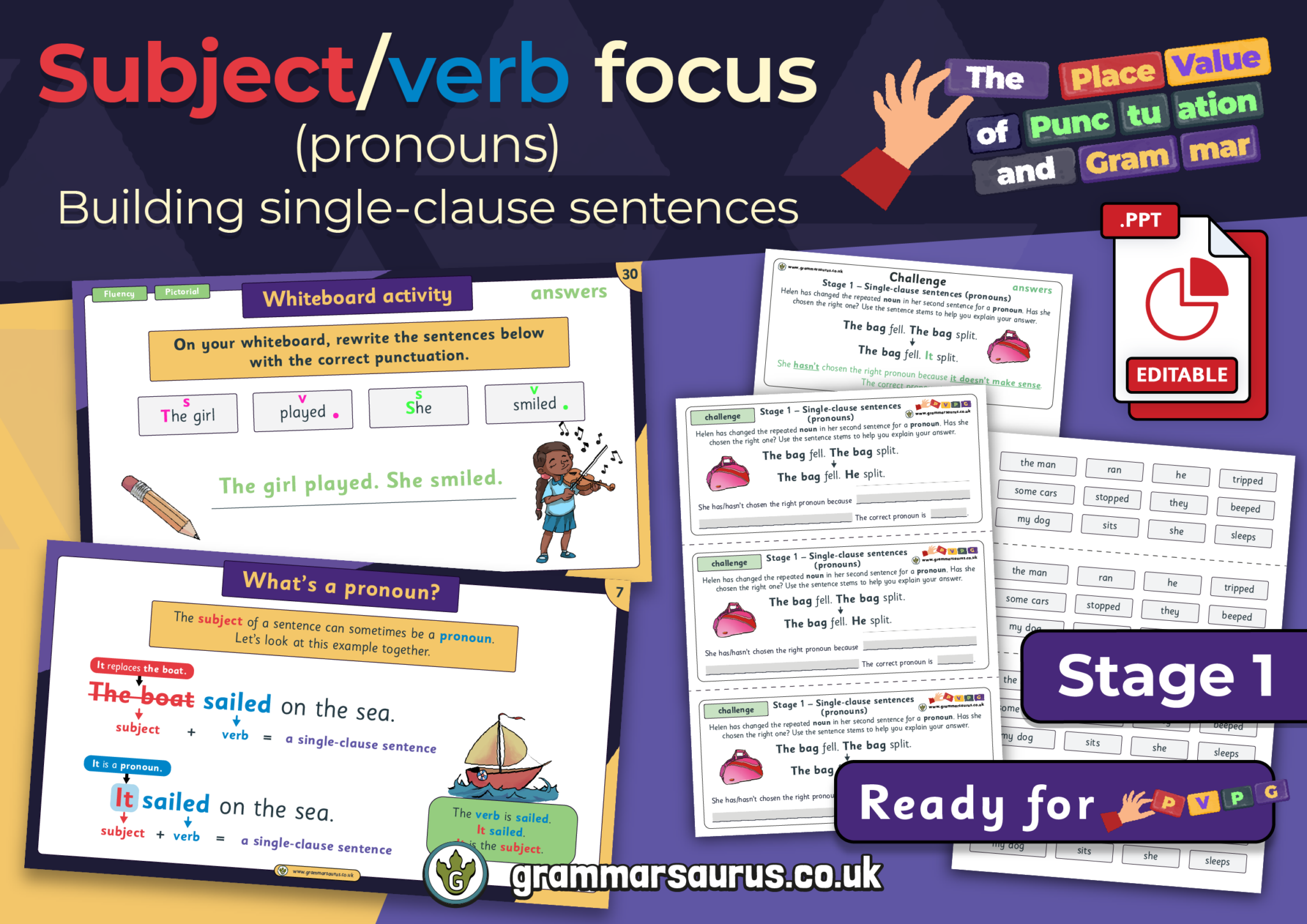 Ready for The Place Value of Punctuation and Grammar – Verb focus ...