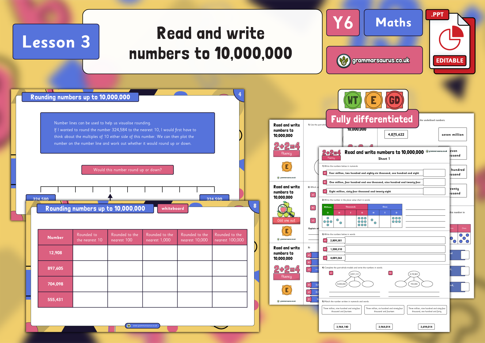 Year 6 Place Value - Read and write numbers to 10,000,000 - Lesson 3 ...