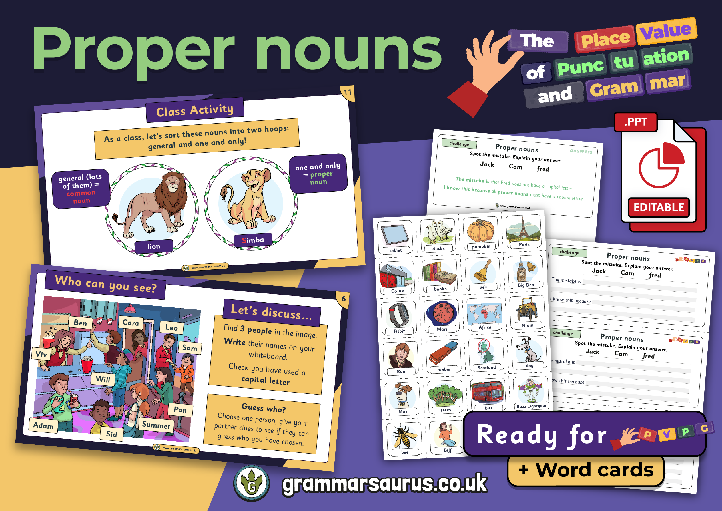 Ready for The Place Value of Punctuation and Grammar - Proper nouns ...