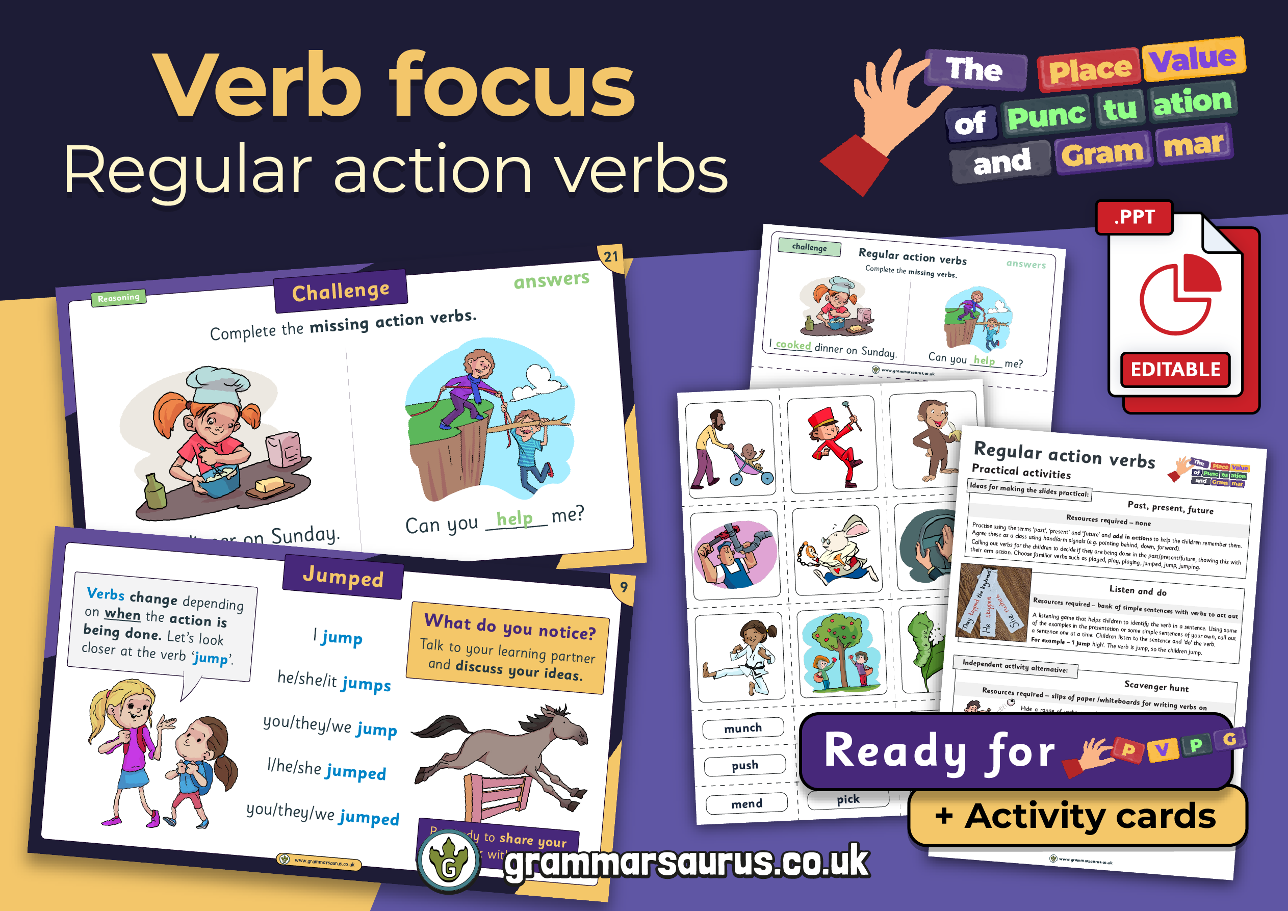 Ready for The Place Value of Punctuation and Grammar – Verb focus ...
