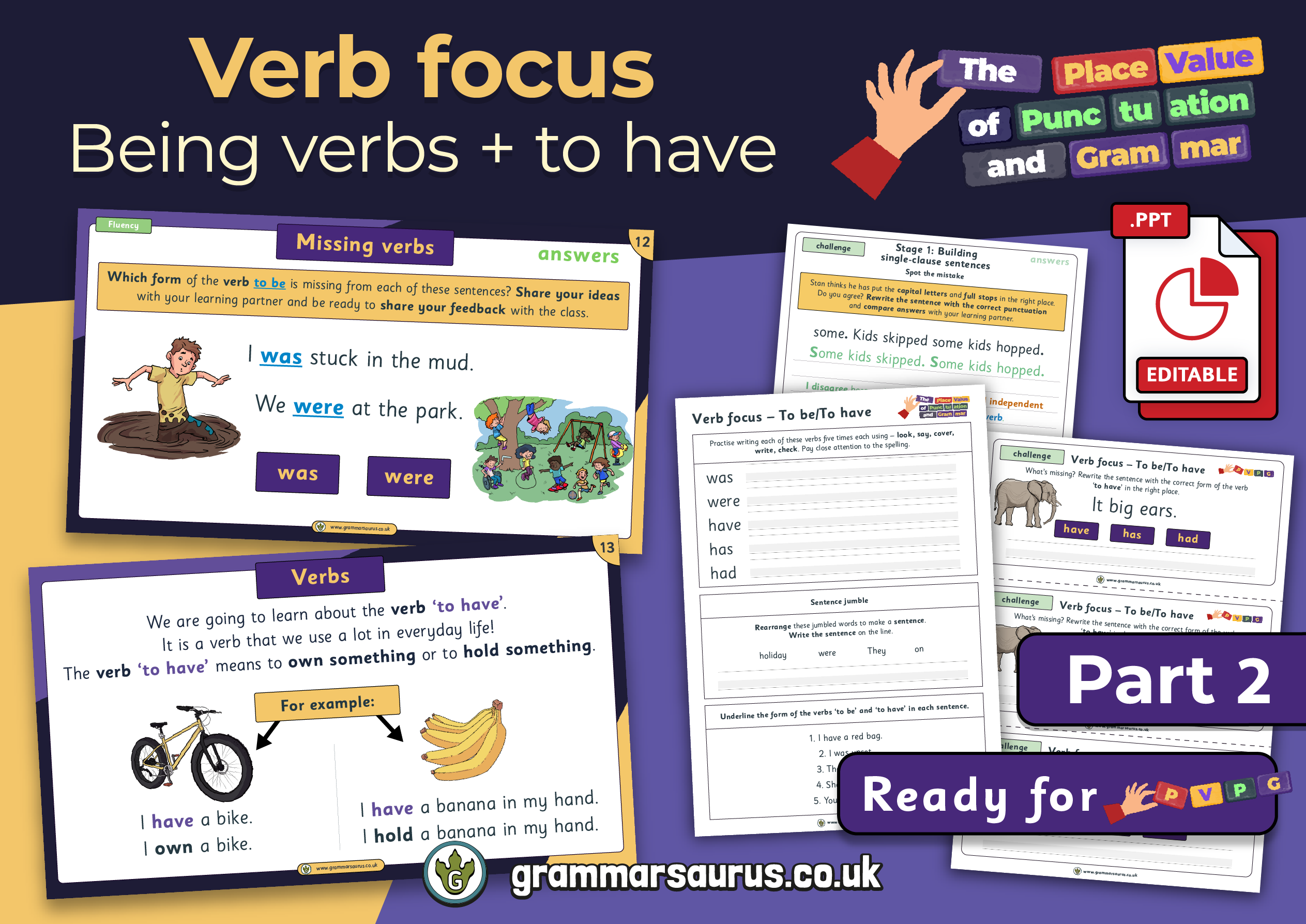 Ready for The Place Value of Punctuation and Grammar – Verb focus ...