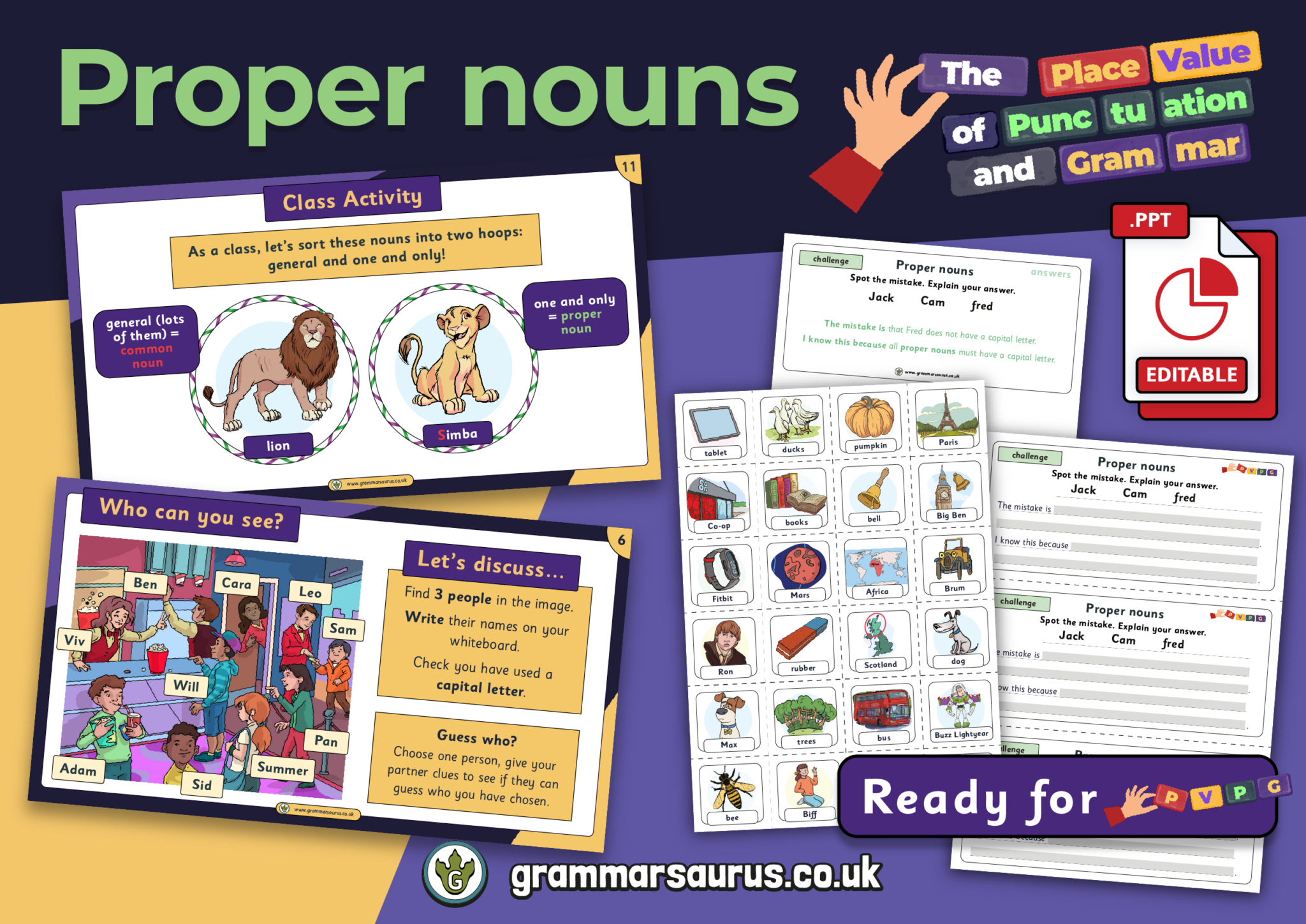 Ready for The Place Value of Punctuation and Grammar - Proper nouns ...