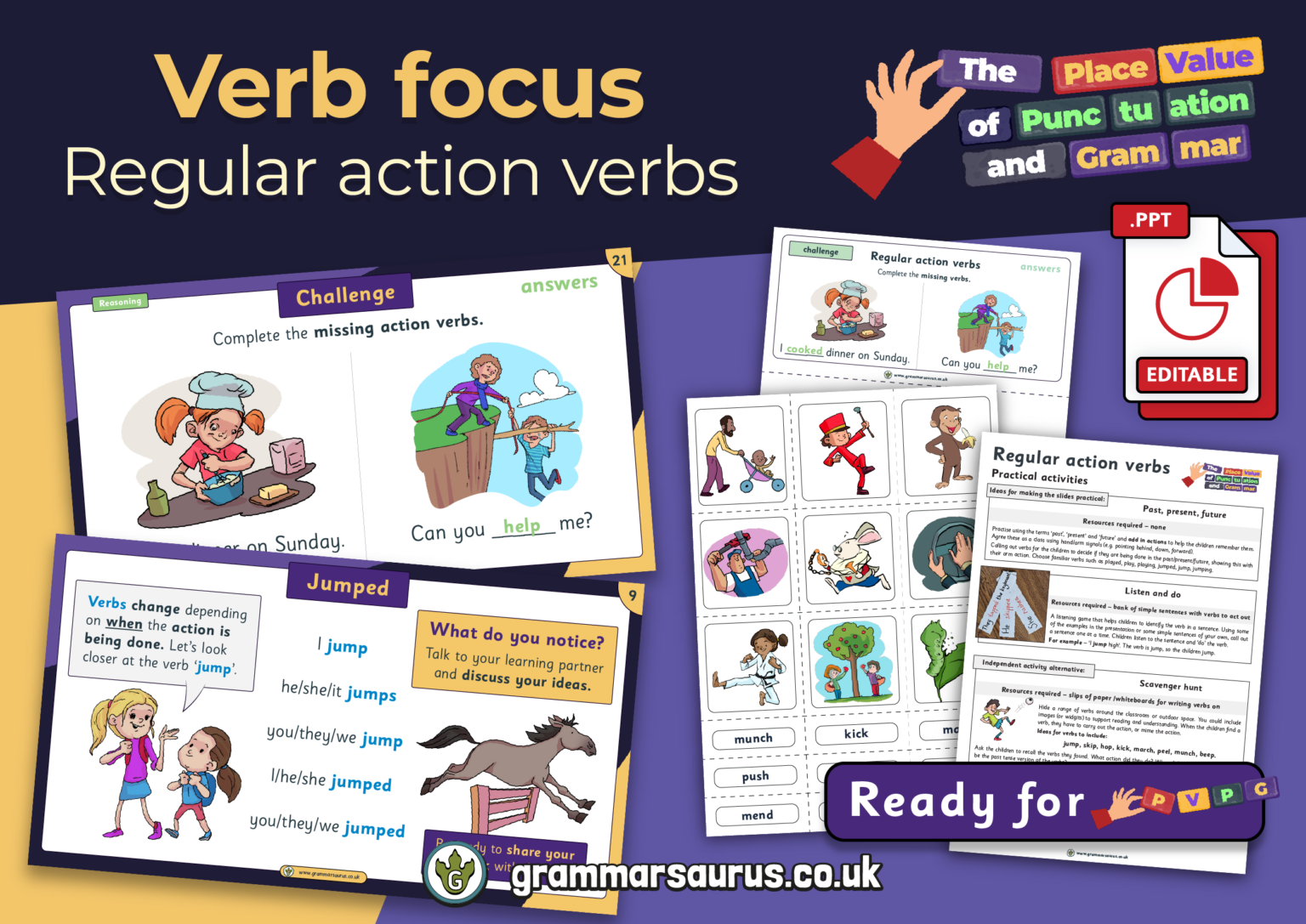 Ready for The Place Value of Punctuation and Grammar – Verb focus ...