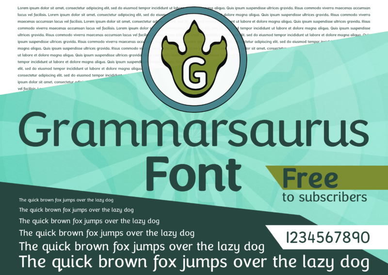 Grammarsaurus Font - Grammarsaurus
