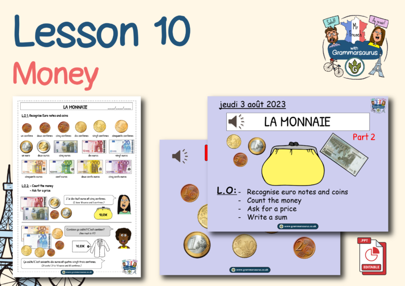 Year 5 French – Money – Lesson 10 - Grammarsaurus