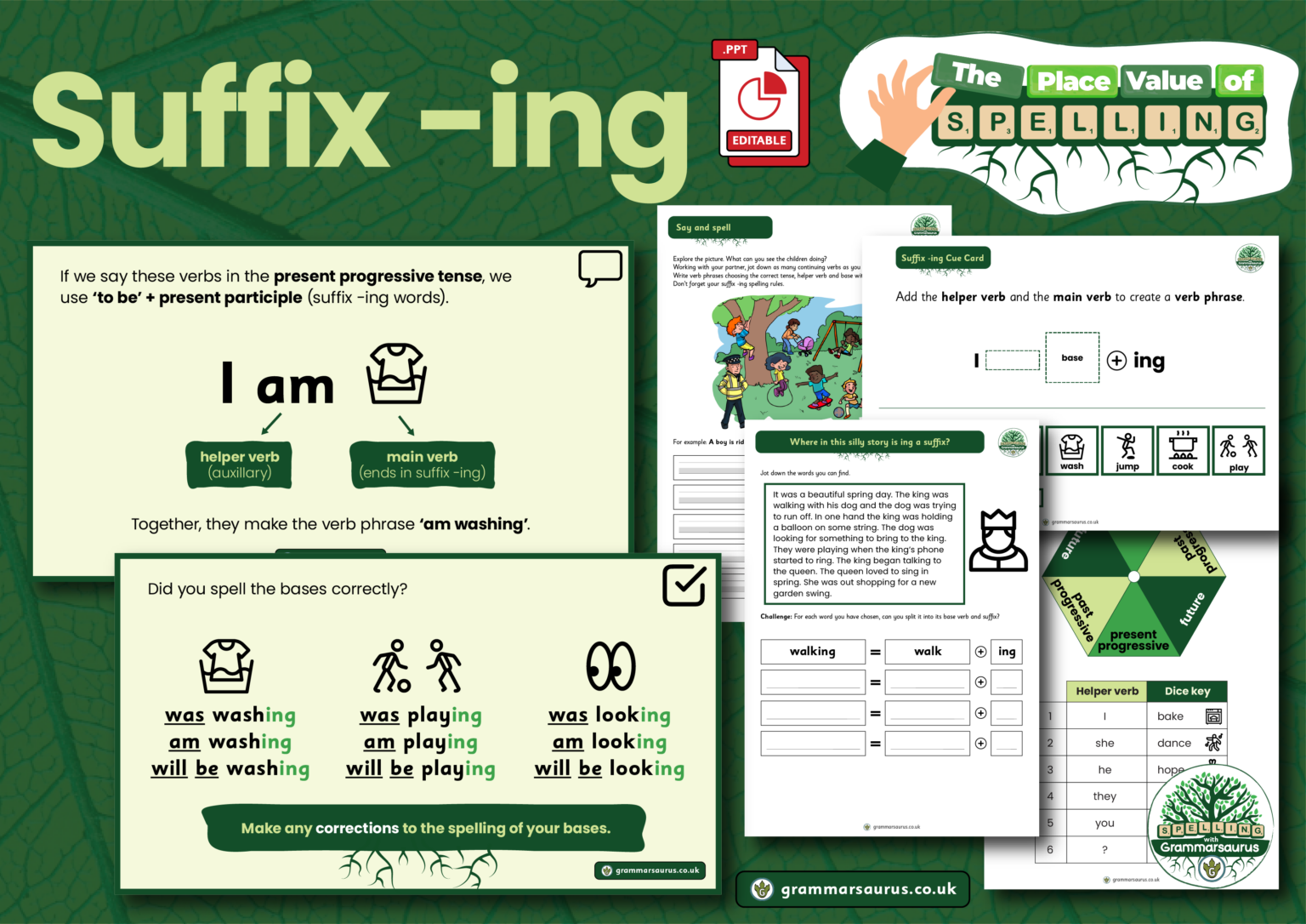 Y2 Objective 7 (Suffix -ing) - Grammarsaurus
