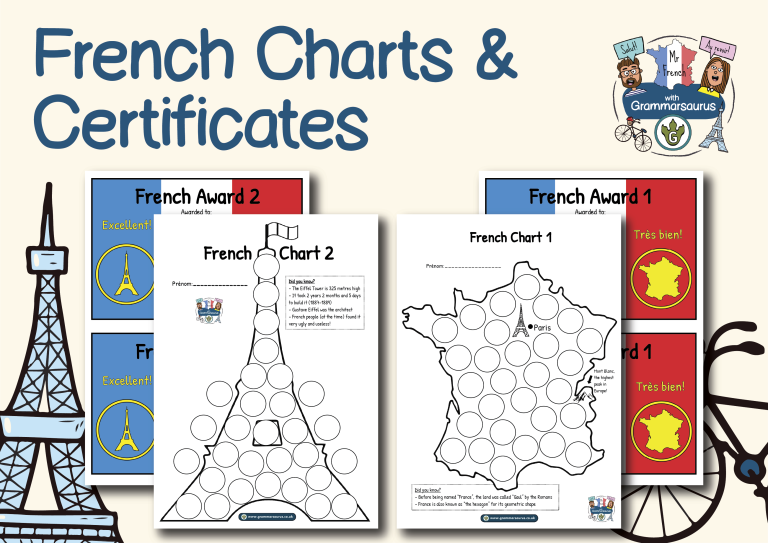 French Subject Leader - Charts and Awards - Grammarsaurus