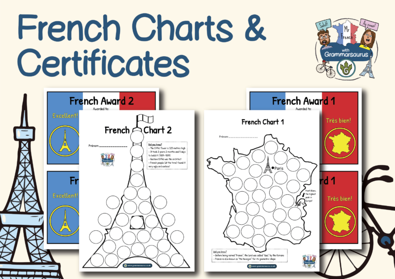 French Subject Leader - Charts and Awards - Grammarsaurus