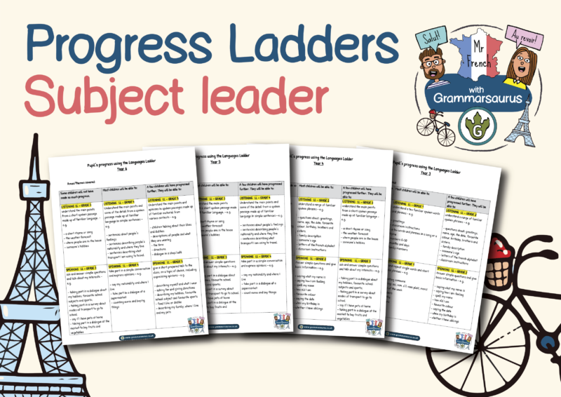 French Subject Leader - Progression Ladders - Grammarsaurus