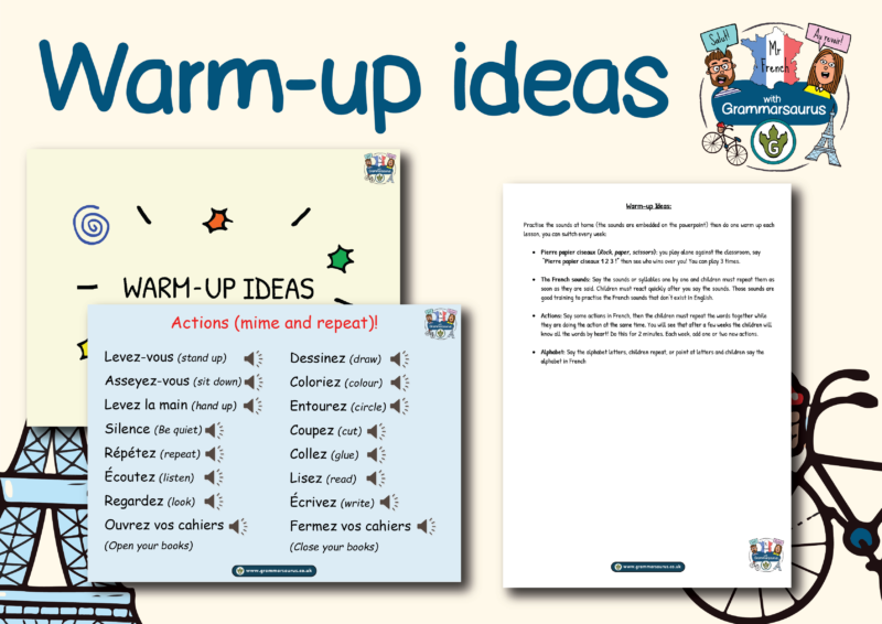 French Subject Leader - Warm up Ideas - Grammarsaurus