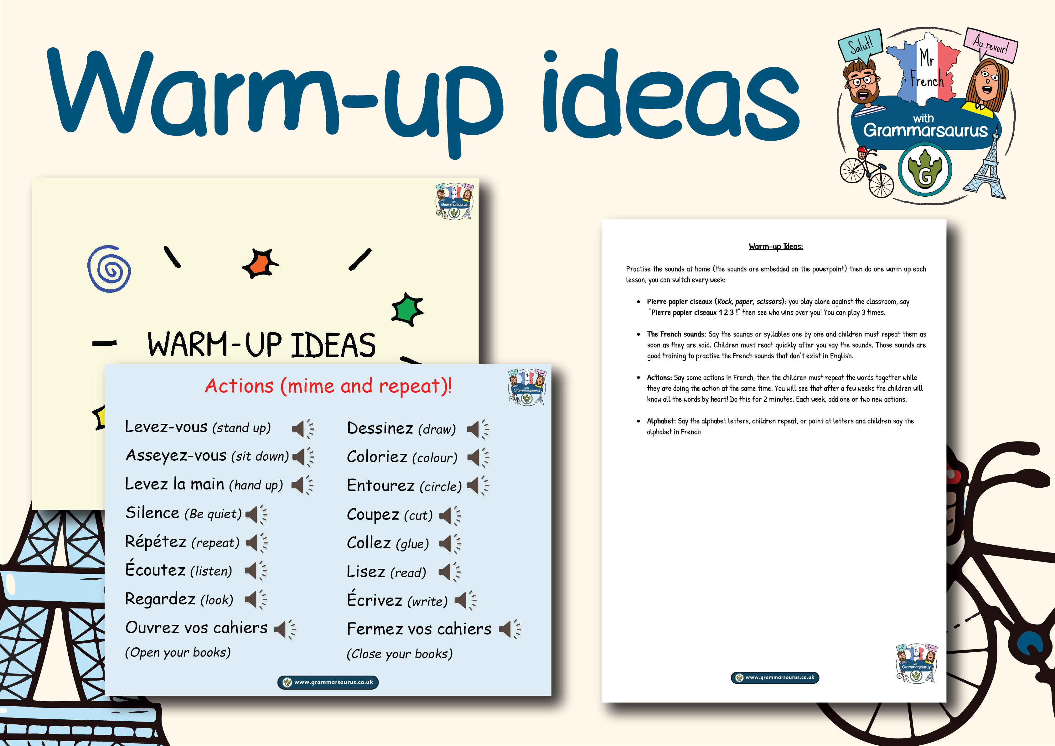 French Subject Leader - Warm up Ideas - Grammarsaurus