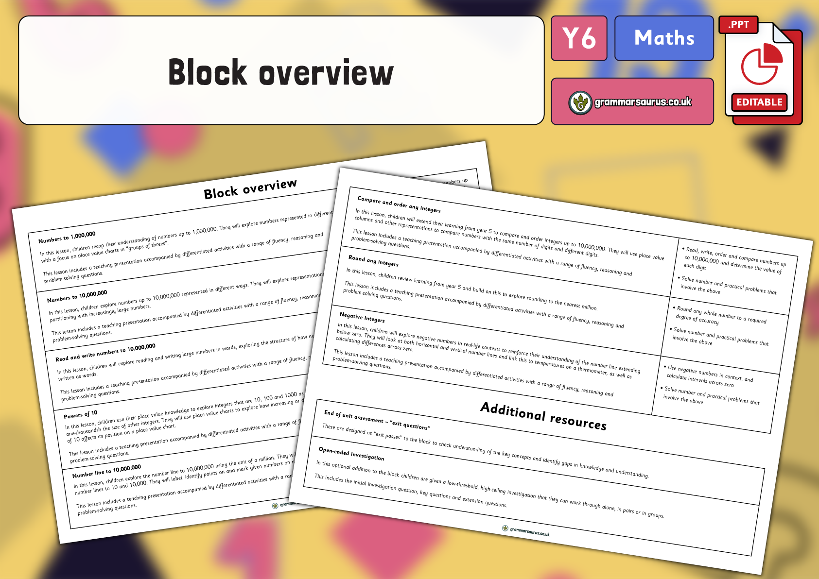 Block overview ad - Grammarsaurus