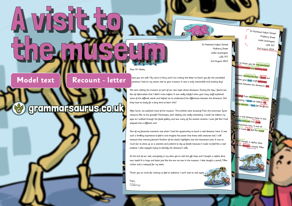 Year 2 Model Text – Recount – Letter – A visit to the museum ...