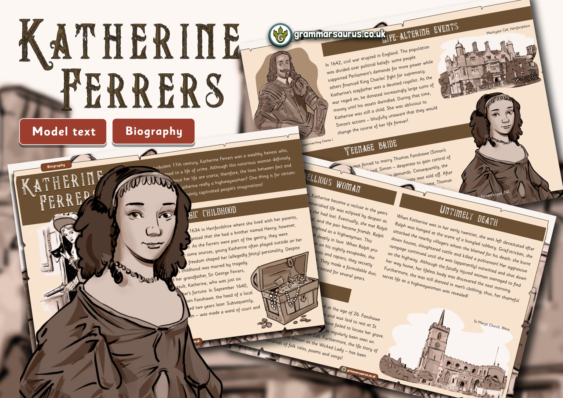 Year 6 Model Text – Biography – Katherine Ferrers - The Highwaywoman ...