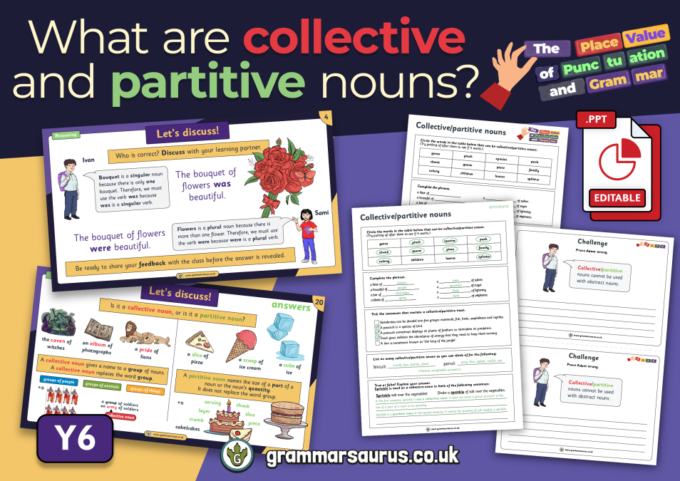 Year 6 The Place Value of Punctuation and Grammar – What are collective ...
