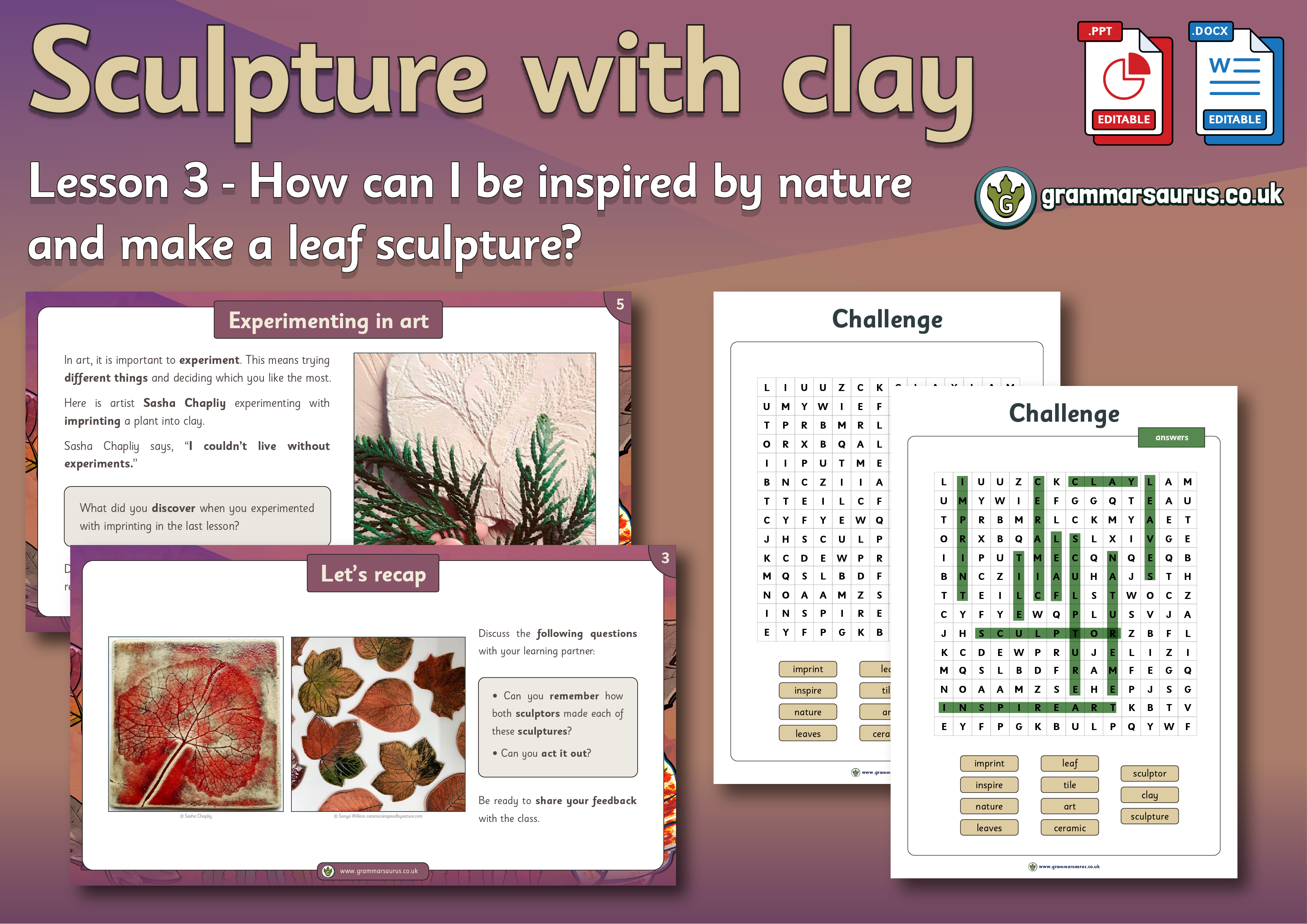 Year 1 Art – Sculpture with clay – How can I be inspired by nature and ...
