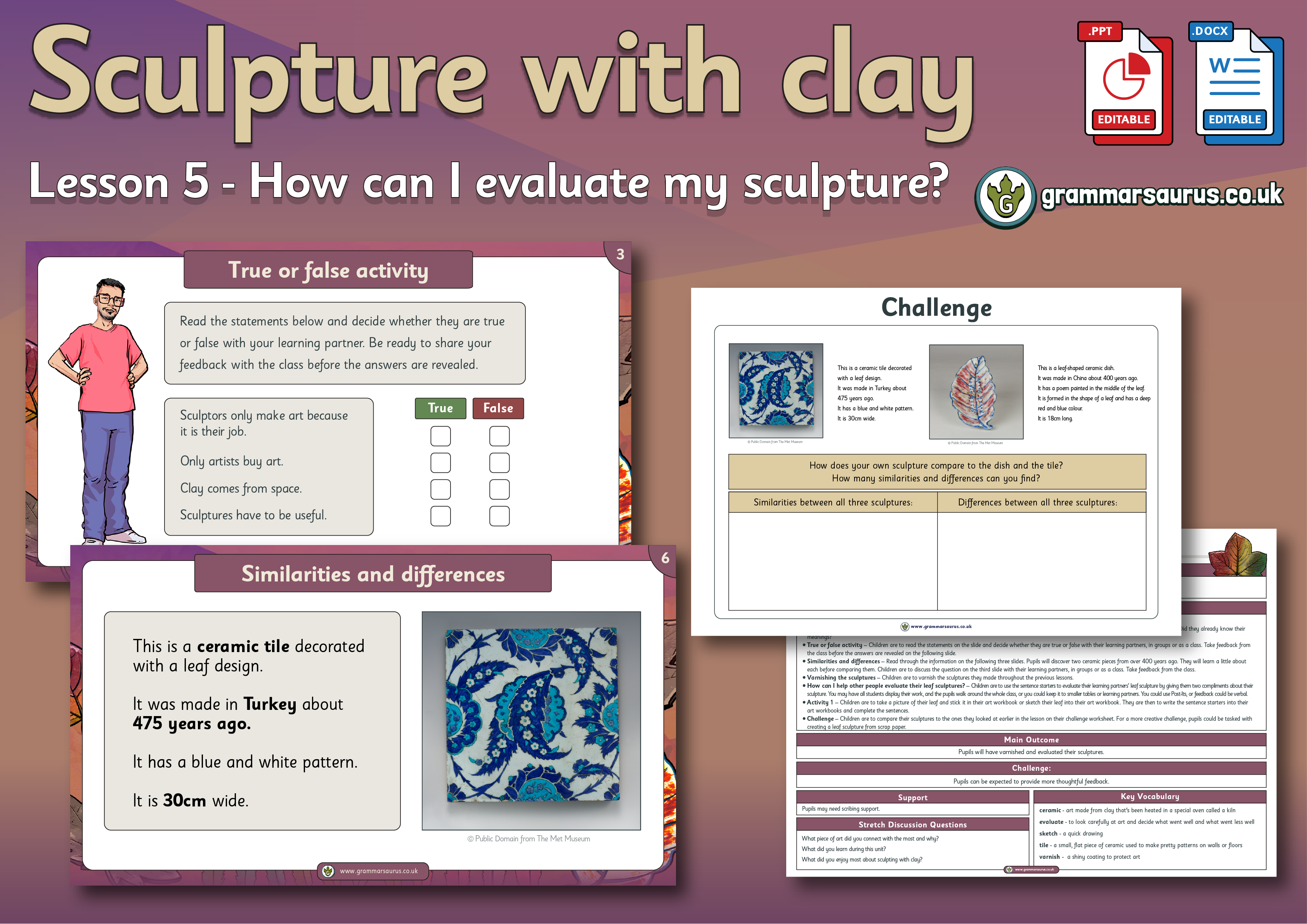 Year 1 Art – Sculpture with clay – How can I evaluate my sculpture ...