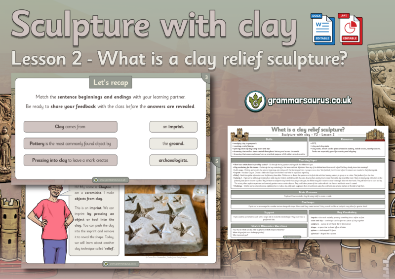 Year 2 Art – Sculpture – What is a clay relief sculpture? Lesson 2 ...