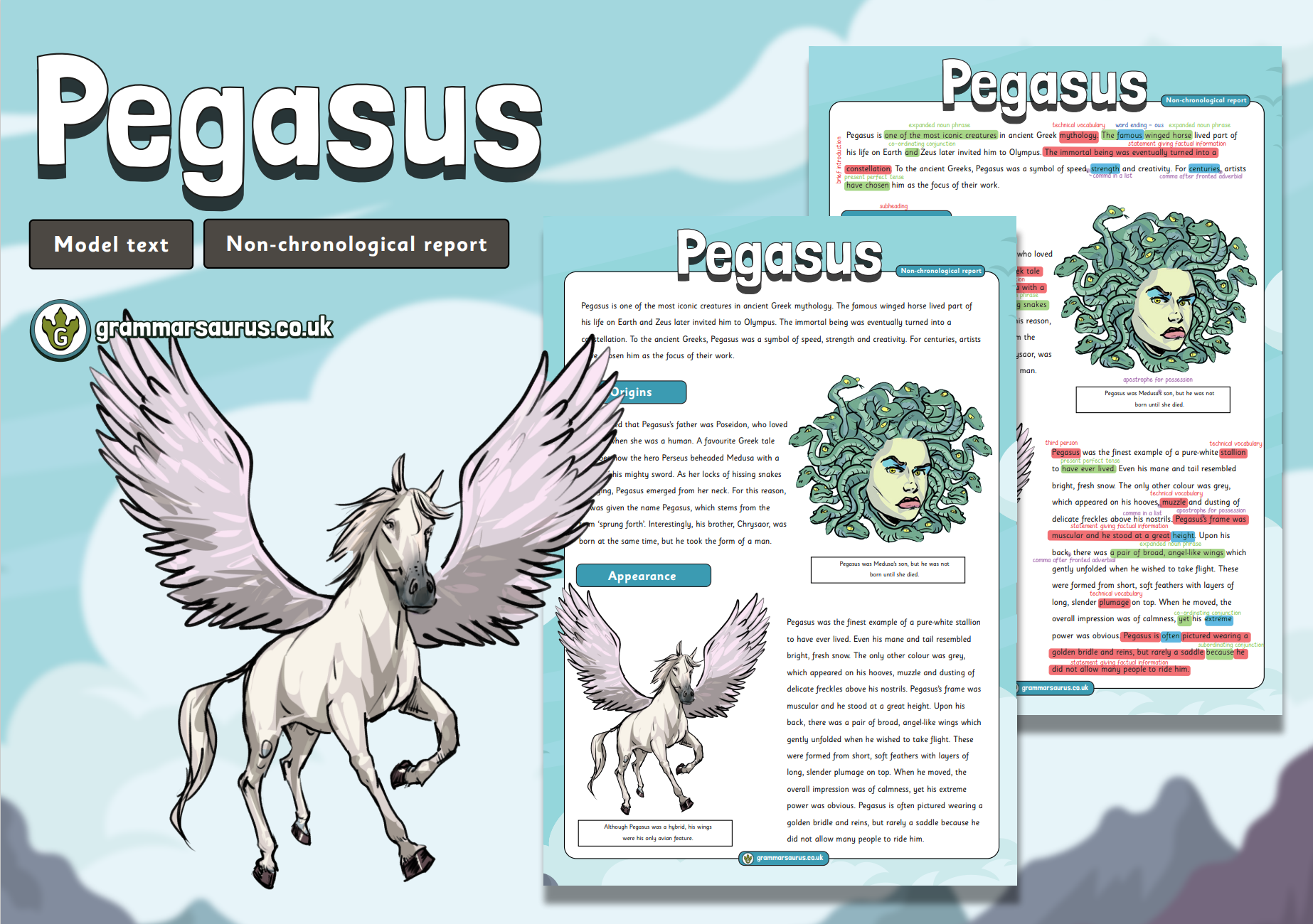Year 4 Model Text – Non-chronological report – Roman Mythical Beasts (Pegasus) - Grammarsaurus