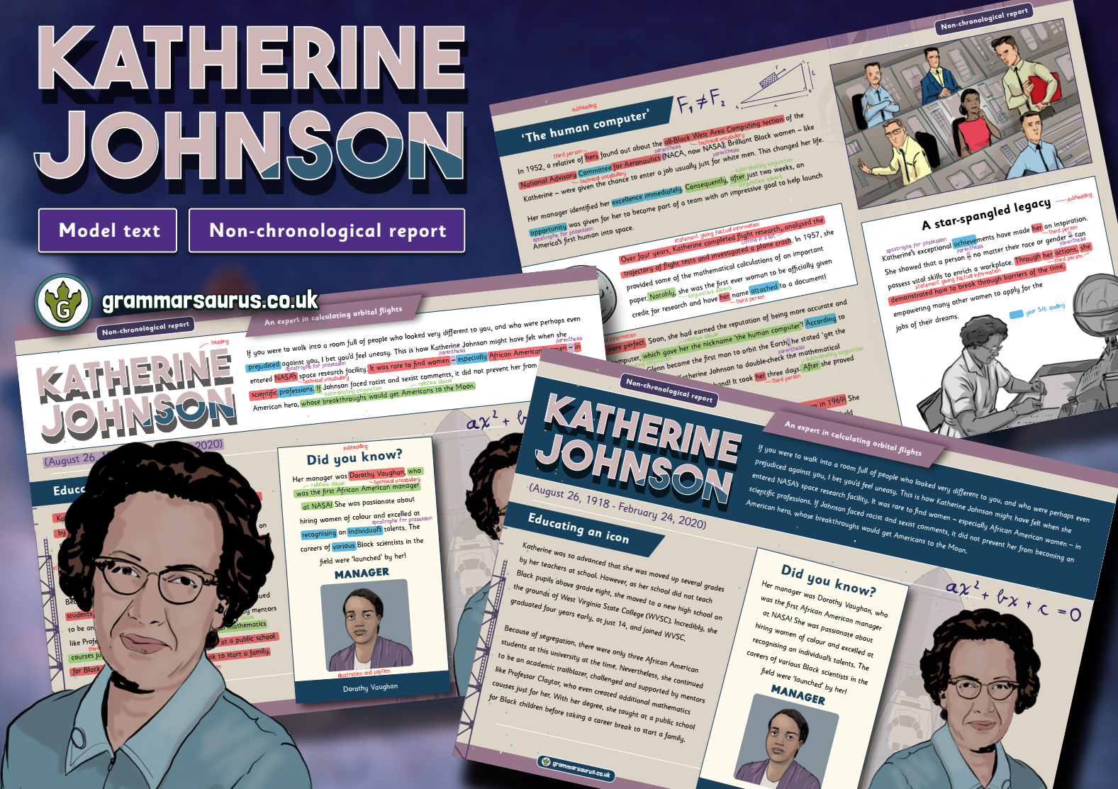 Year 5 Model Text – Non-chronological report – Katherine Johnson ...