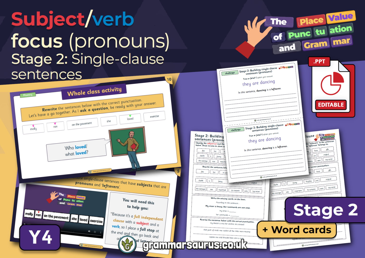 website advert - Grammarsaurus