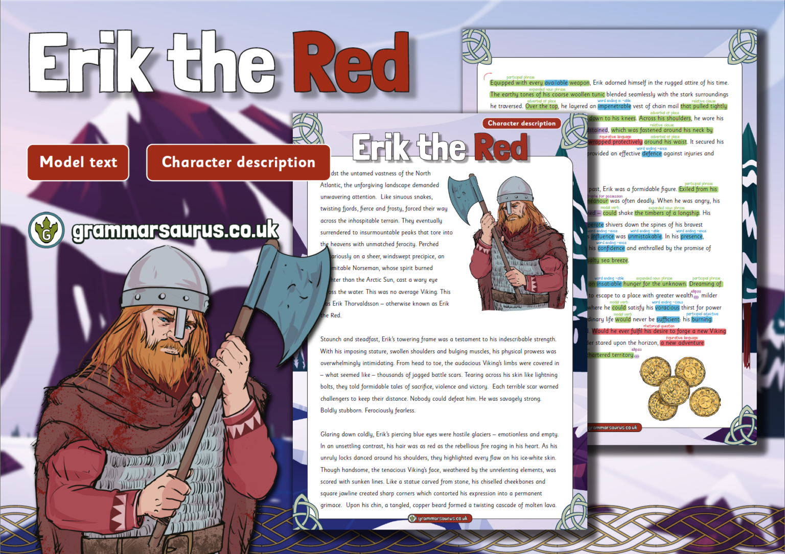 Year 5 Model Text – Character description – Erik the Red - Grammarsaurus