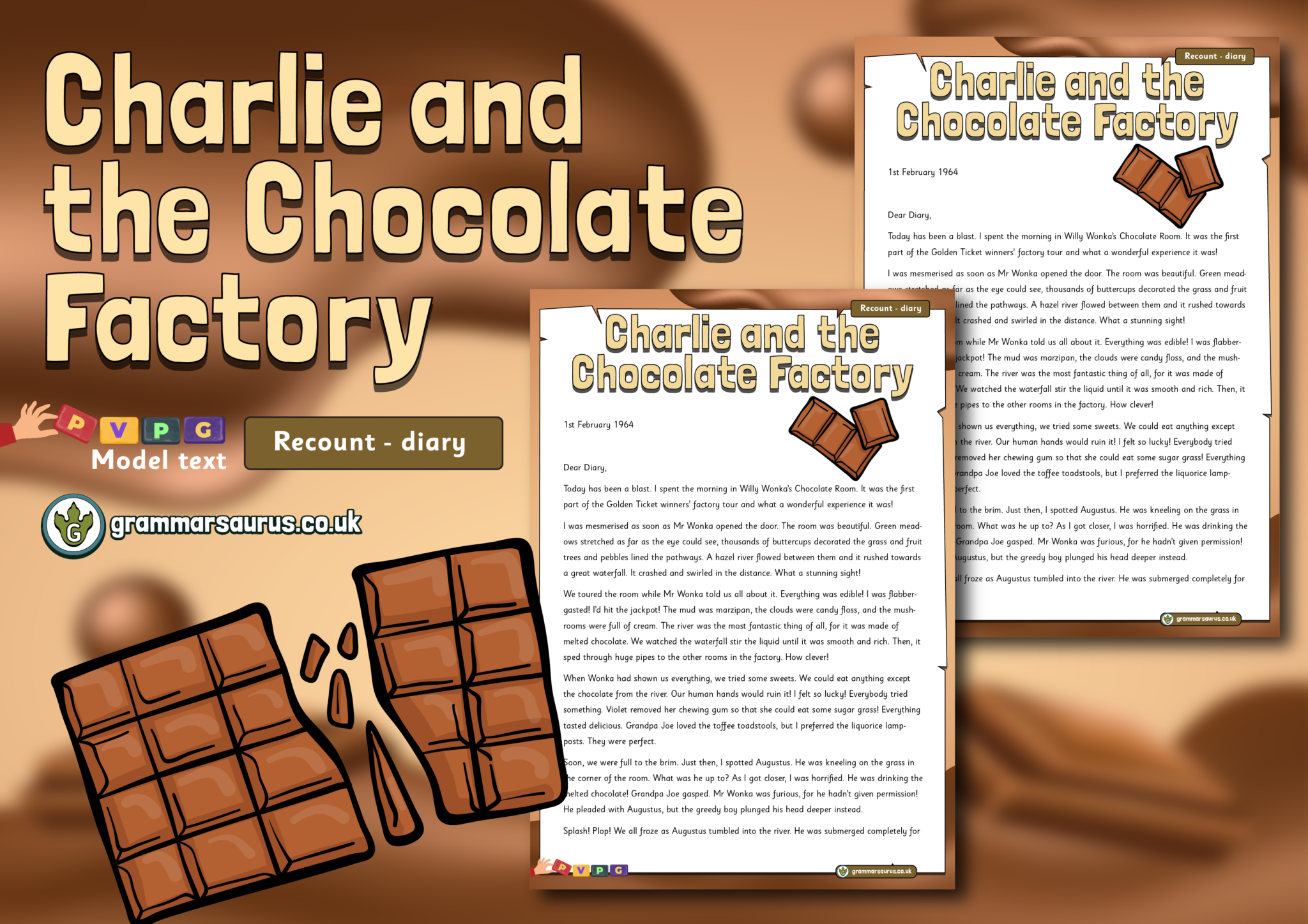 Year 4 PVPG Model Text –Recount - Diary – Charlie and the Chocolate ...