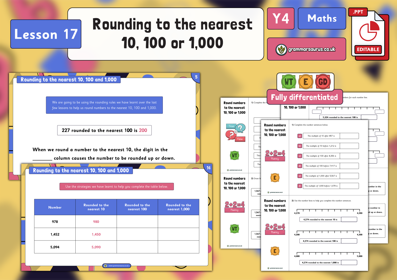 Year 4 Place Value – Rounding to the nearest 10, 100, or 1,000 – Lesson ...