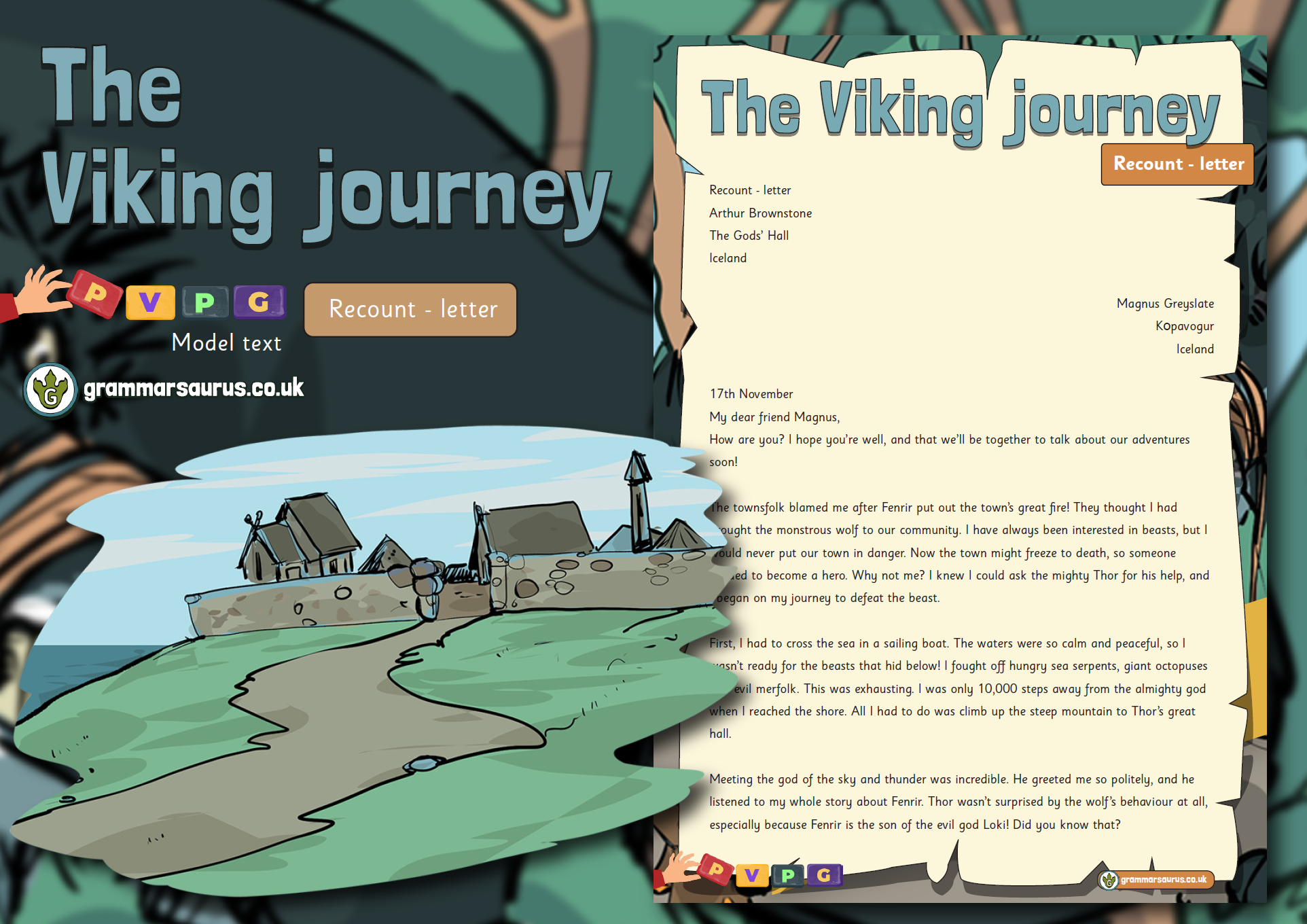 Year 5 PVPG Model Text – Recount – Letter – The Viking journey ( gbsct ...