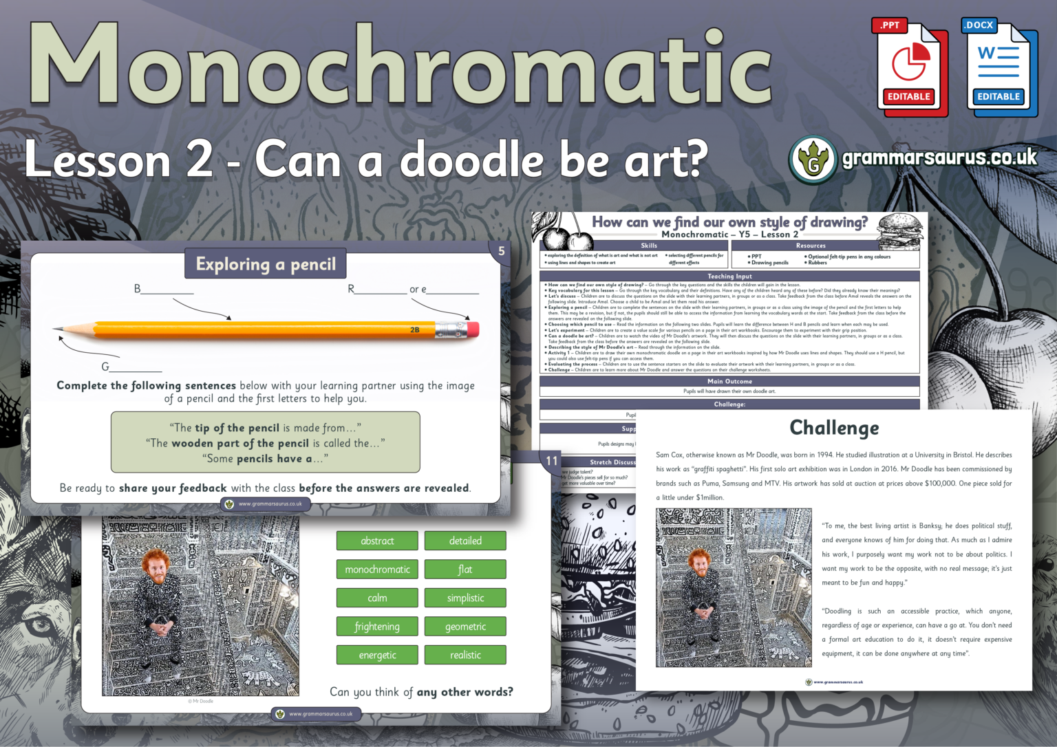 Year 5 Art – Monochromatic – Can a doodle be an Art? Lesson 2 ...
