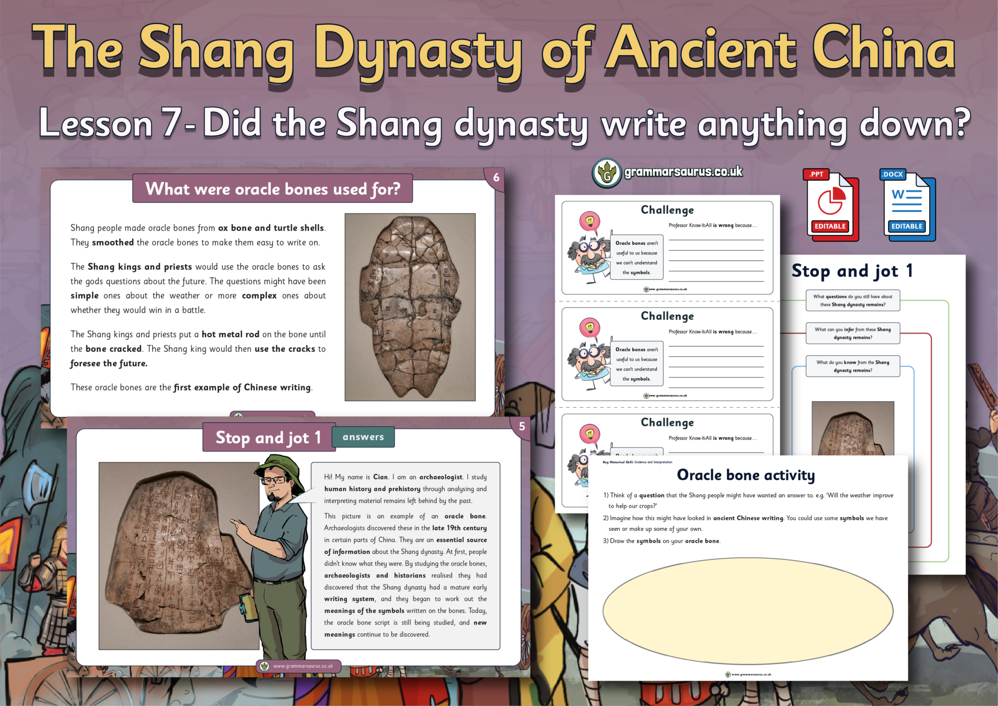 Year 3 Shang Dynasty - Did the Shang Dynasty write anything down ...