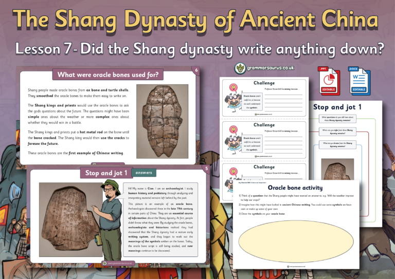 Year 3 Shang Dynasty - Did the Shang Dynasty write anything down ...