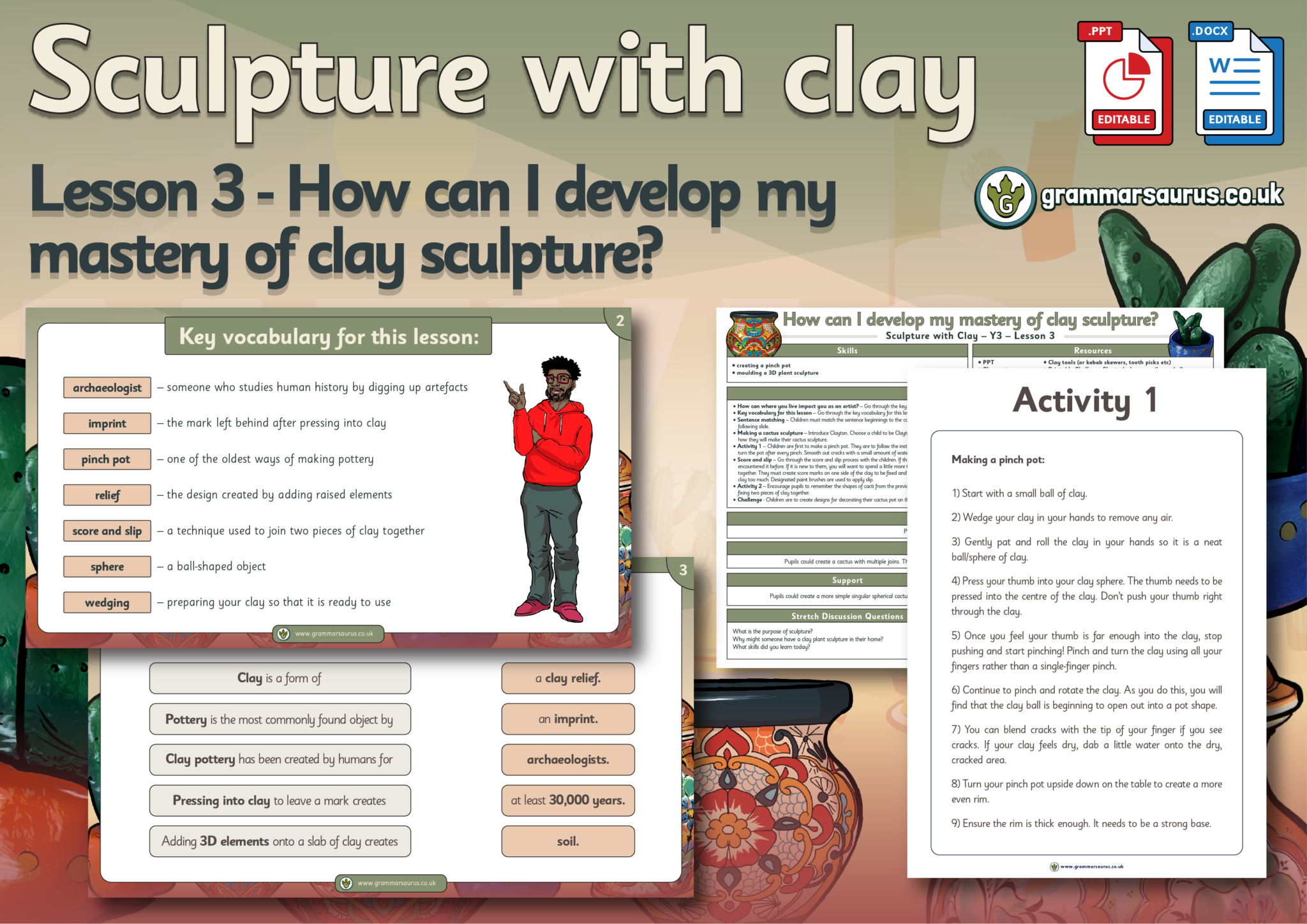 Year 3 Art - Sculpture - How can I develop my mastery of clay sculpture ...