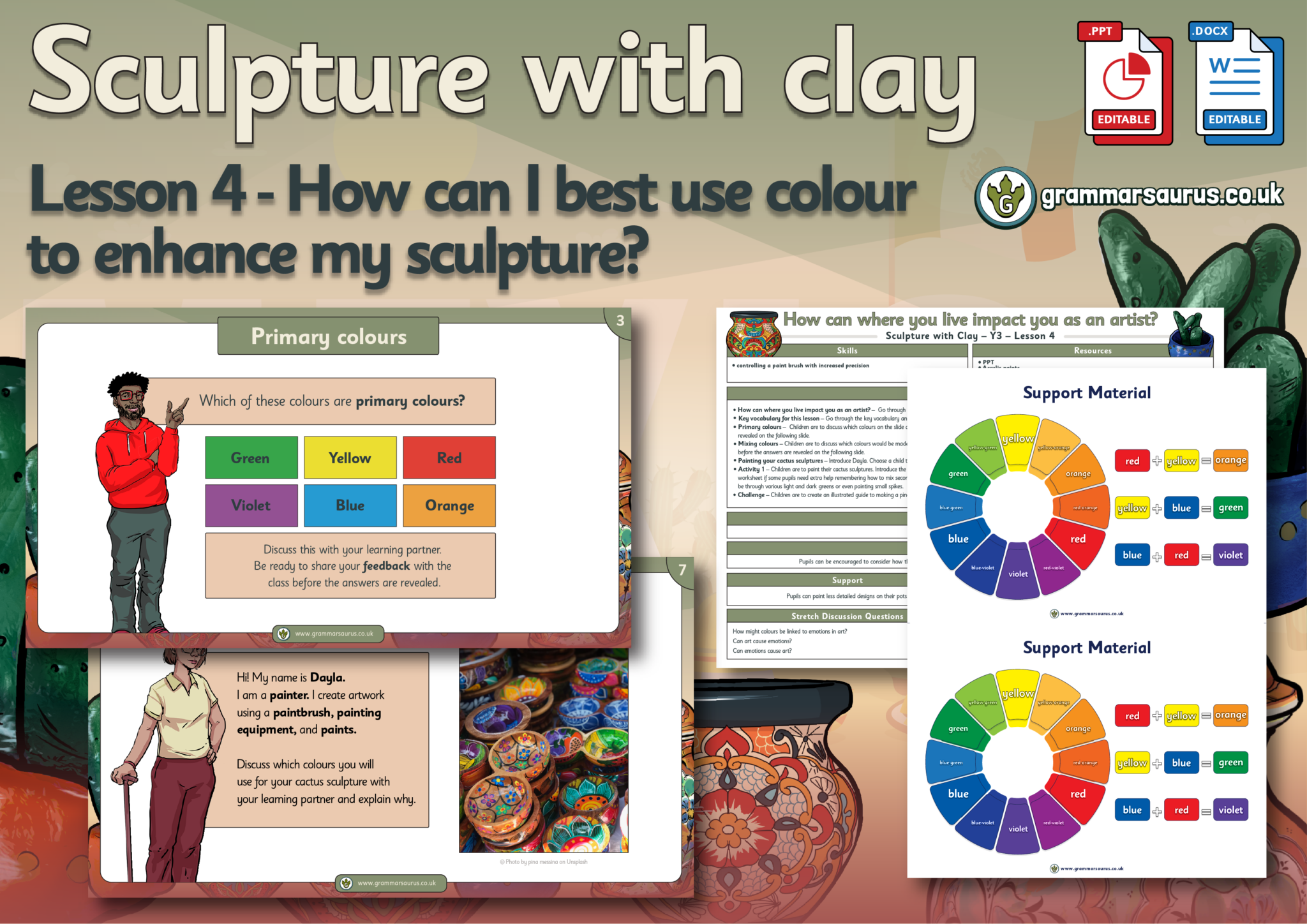 Year 3 Art - Sculpture - How can I best use colour to enhance my ...